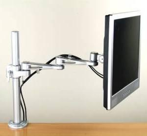 DF17CL Monitor Desk Stand Arm, Clamp-on desk or wall. 17" articulated ...
